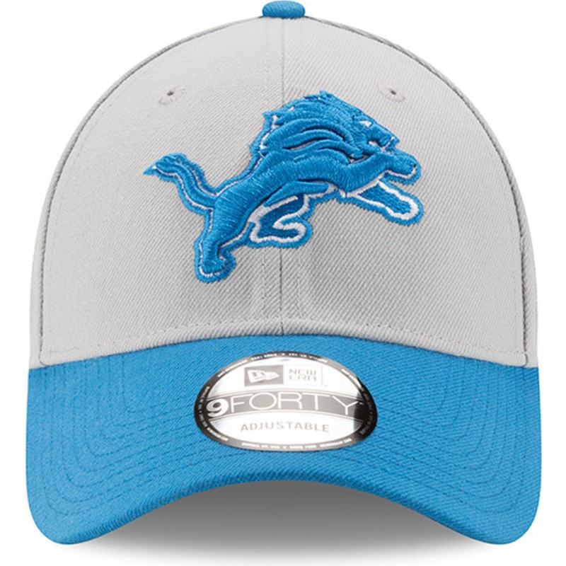 New Era Curved Brim 9FORTY The League Detroit Lions NFL Grey and Blue ...