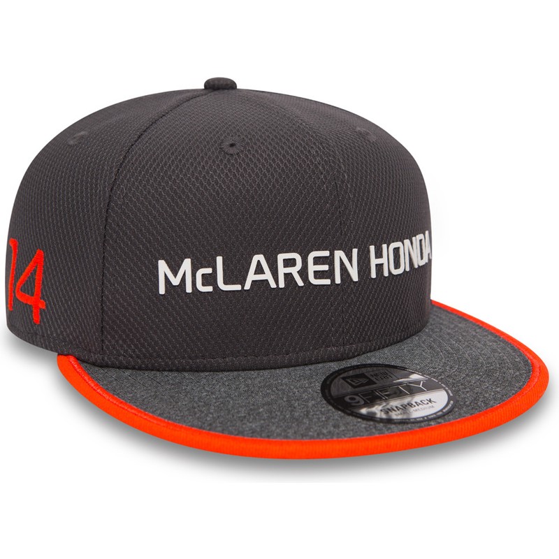 New Era Flat Brim 9FIFTY Fernando Alonso McLaren Racing Formula 1 Grey ...