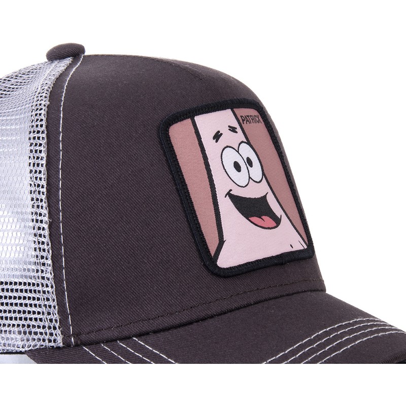 Capslab Patrick Star PAT SpongeBob SquarePants Grey Trucker Hat ...